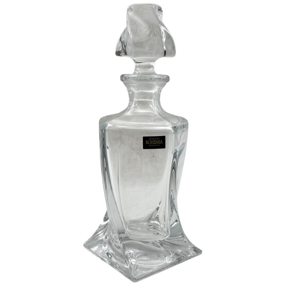 Штоф "Quadro", 400 мл, хрустальное стекло, 2000-2015 гг, Богемия, Чехословакия