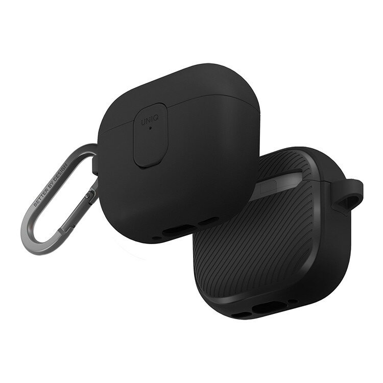 Uniq силиконовый чехол для Airpods 4, CLYDE Lock Charcoal/Dark Grey