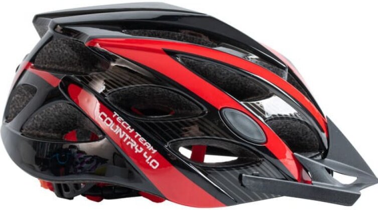 Шлем TechTeam Country 4.0, для роликов, самокатов и велосипедов, поликарбонат, Red