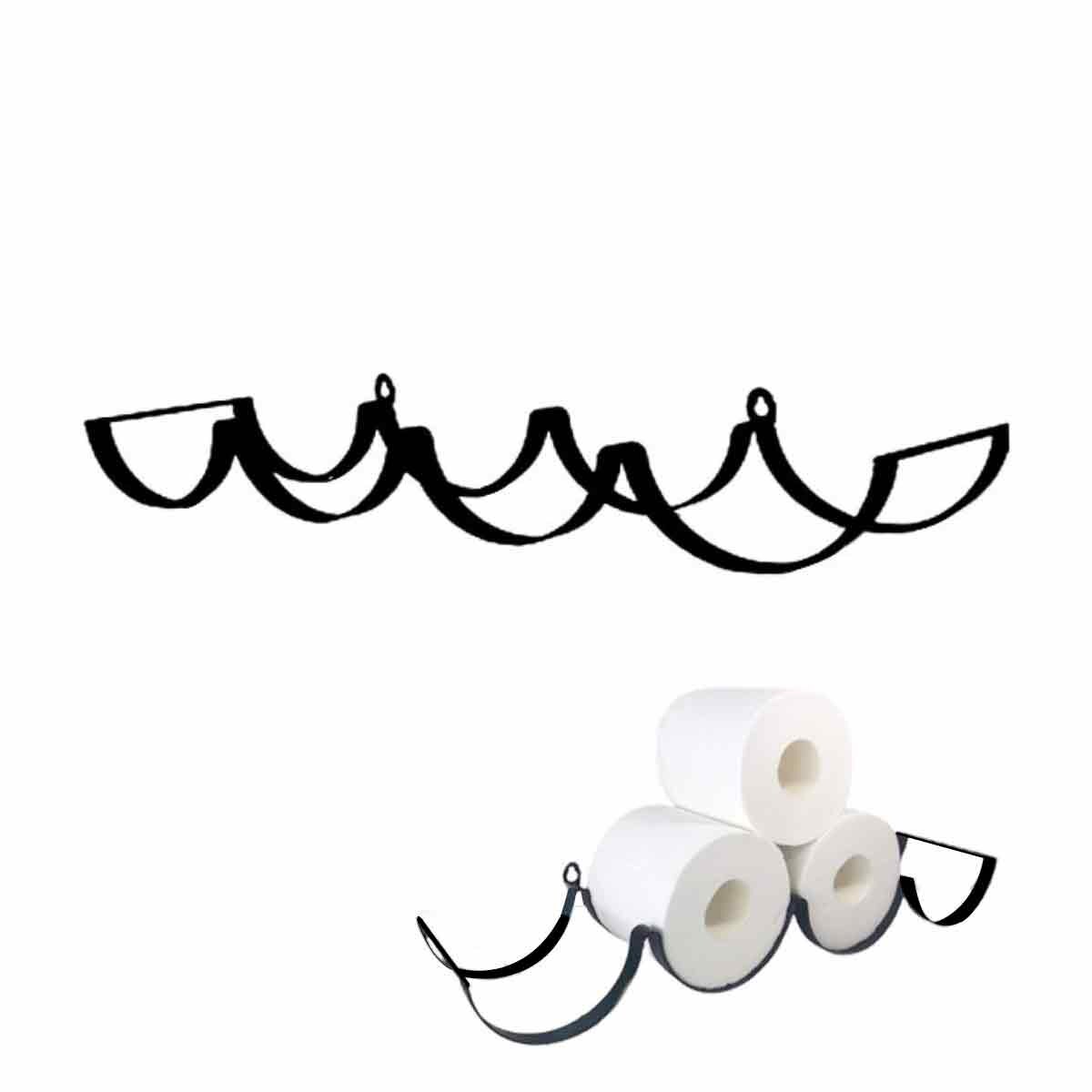 Настенное украшение в виде волны и облака для дома, ванной комнаты, кухни, 4-слойная стойка для хранения туалетной бумаги