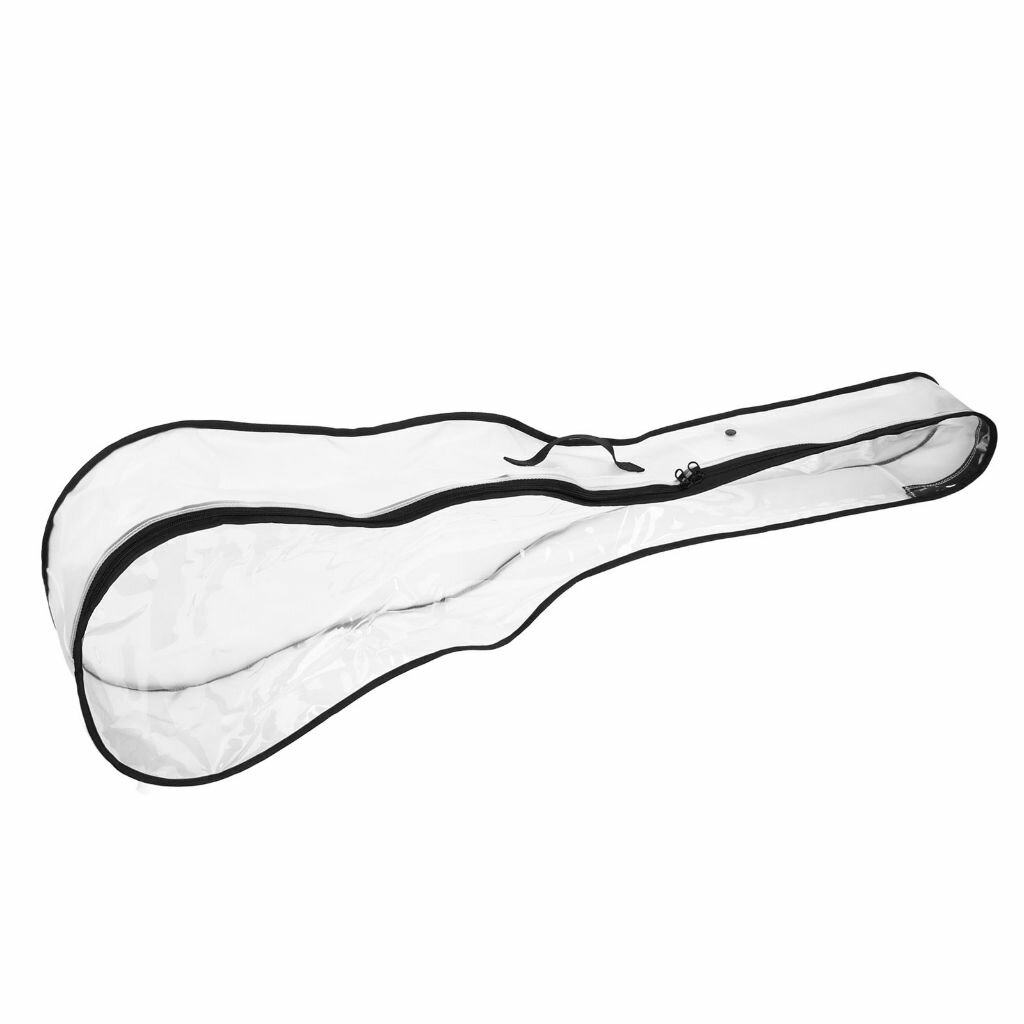 Защитный чехол для электрогитары 40/41 дюйма, прозрачный, с двойной молнией