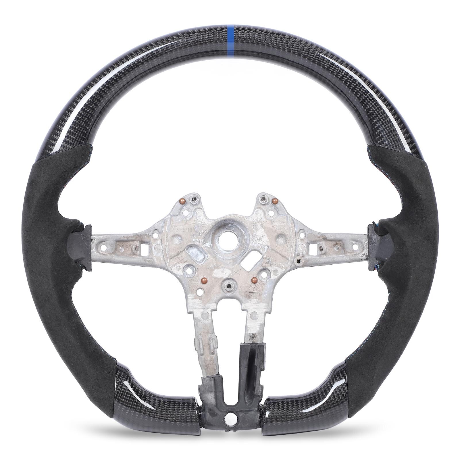 Рулевое колесо с глянцевой отделкой из карбонового волокна и замшевой обивкой M-tri для F20 F22 F30 F32 F87 F80 F82 M140i M2 M3 M4