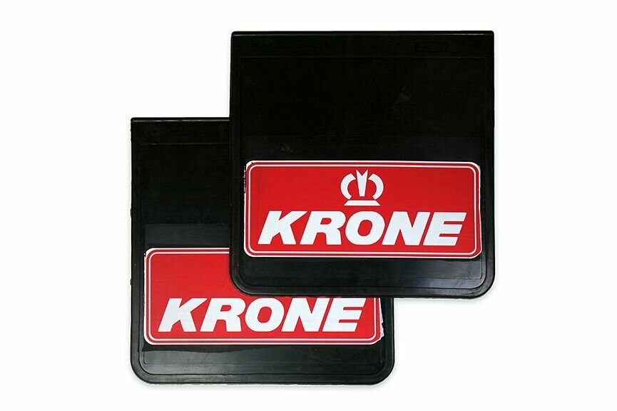 Брызговики KRONE, задние, резина, черные, с логотипом, комплект 2 шт