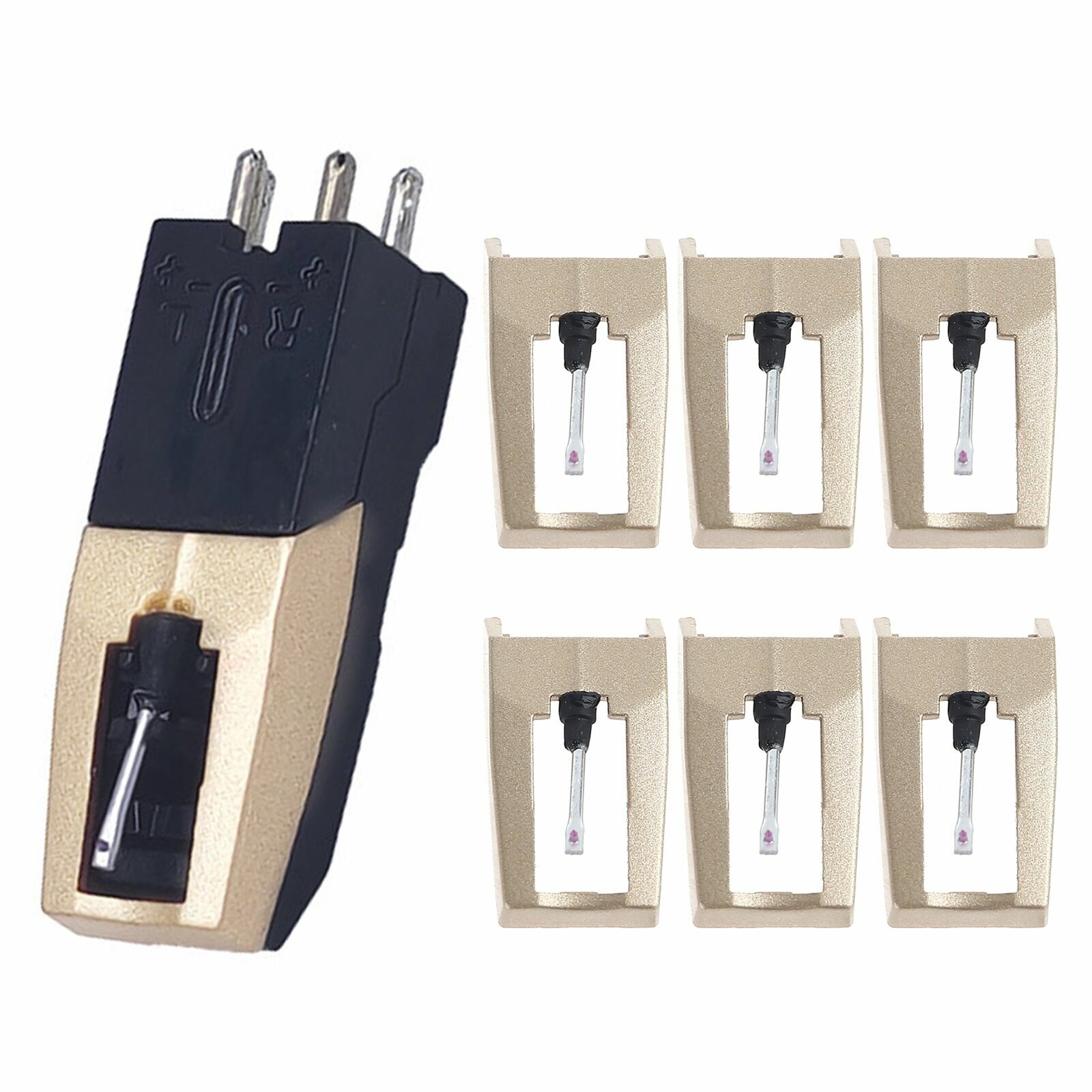 Игла для проигрывателя проигрывателей, 1 шт. в футляре с 6 сменными алмазными стилусами Crosley, ION, LP, Phono