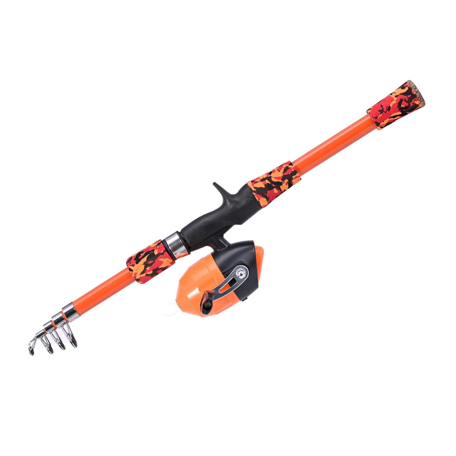 Детская удочка для детей 5-12 лет, телескопическая удочка и катушка, спиннинг, детская удочка для соленой воды, 165 см, стекловолокно