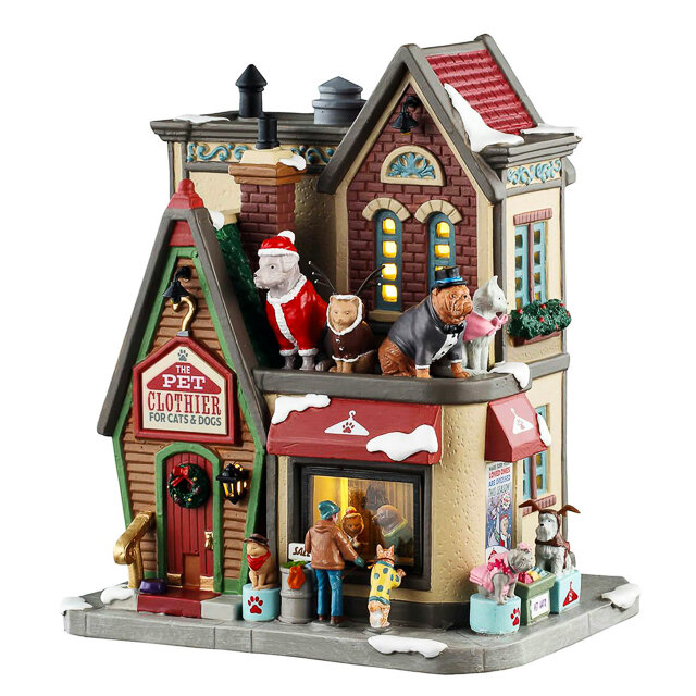 Композиция Магазин одежды для домашних животных Pet Clothier 18*16 см, подсветка, Lemax, 55338-lemax