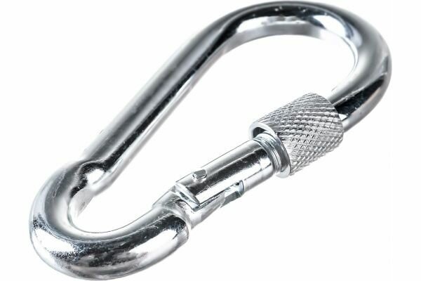 Карабин пожарный с фиксатором цинк М6 (1шт), А02539-1