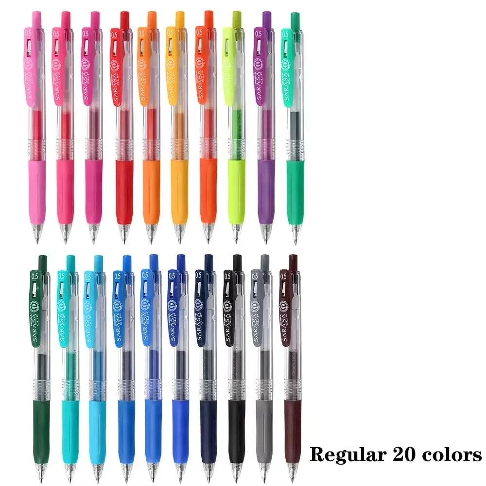 ZEBRA SARASA Гелевые ручки 0,5 мм Regular 20 colors