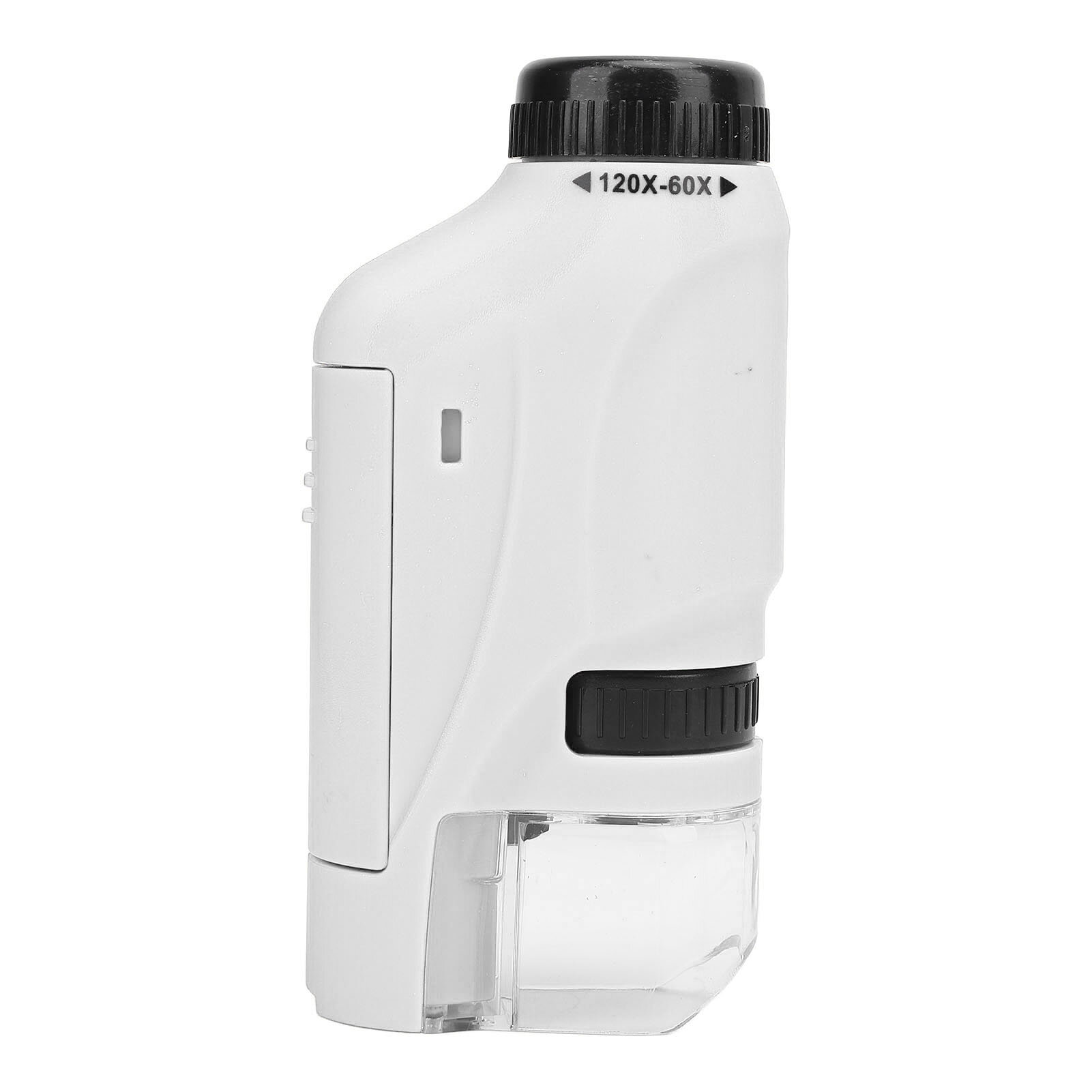Детский ручной микроскоп, портативный, с высоким разрешением, работающий от батареи, мини-микроскоп для студентов, белый