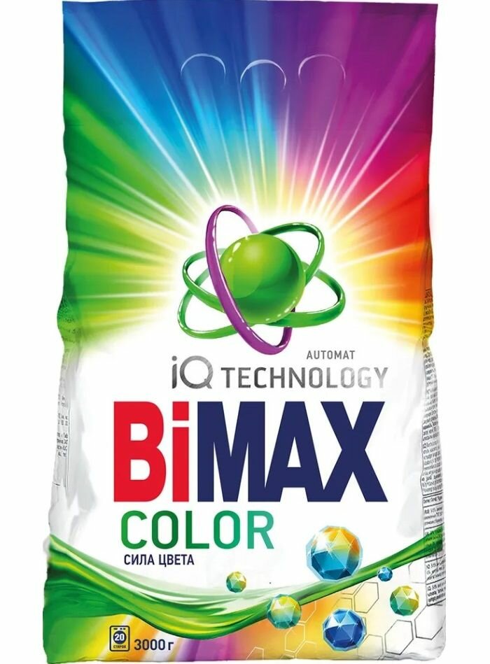Стиральный порошок Bimax Color для цветного белья автомат 3 кг