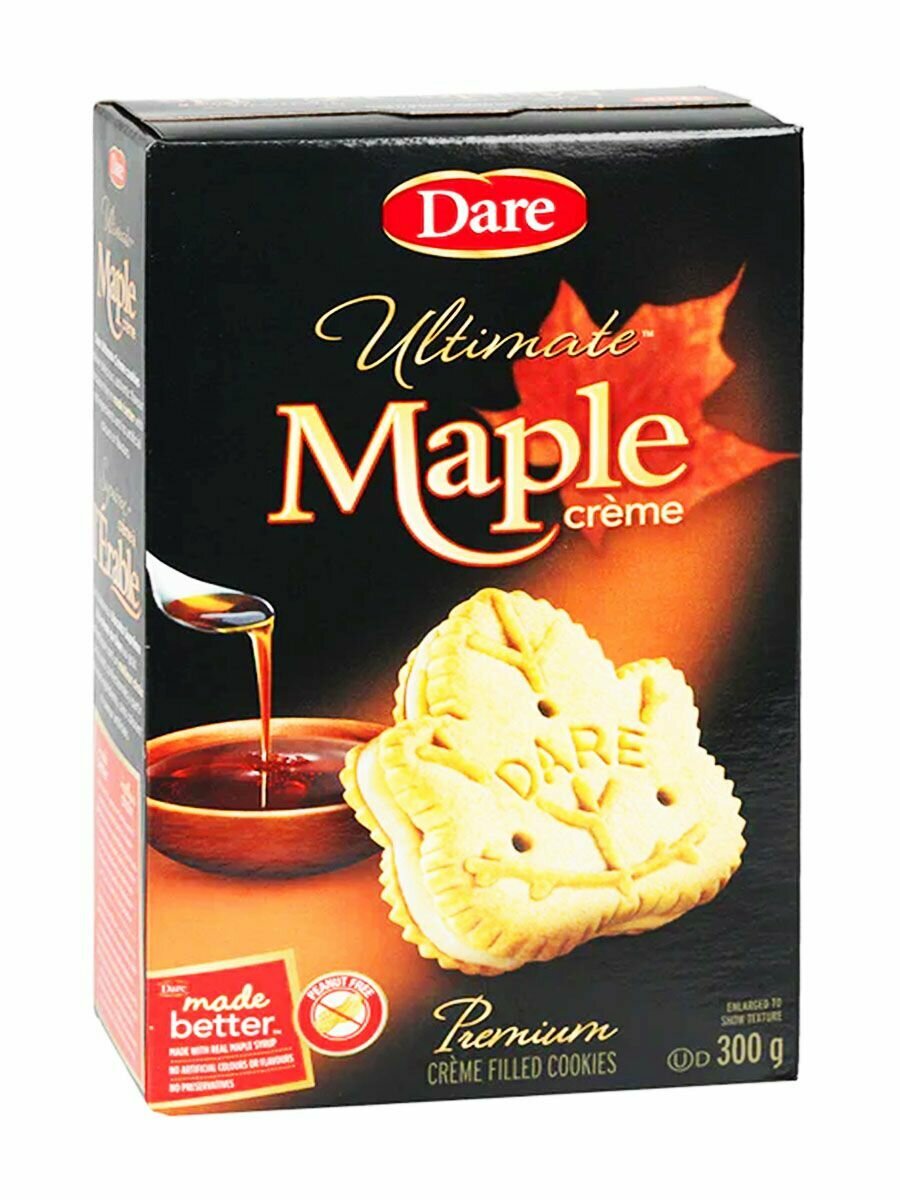 Печенье из Канады DARE MAPLE CREME (кленовое), 10.3 унции.
