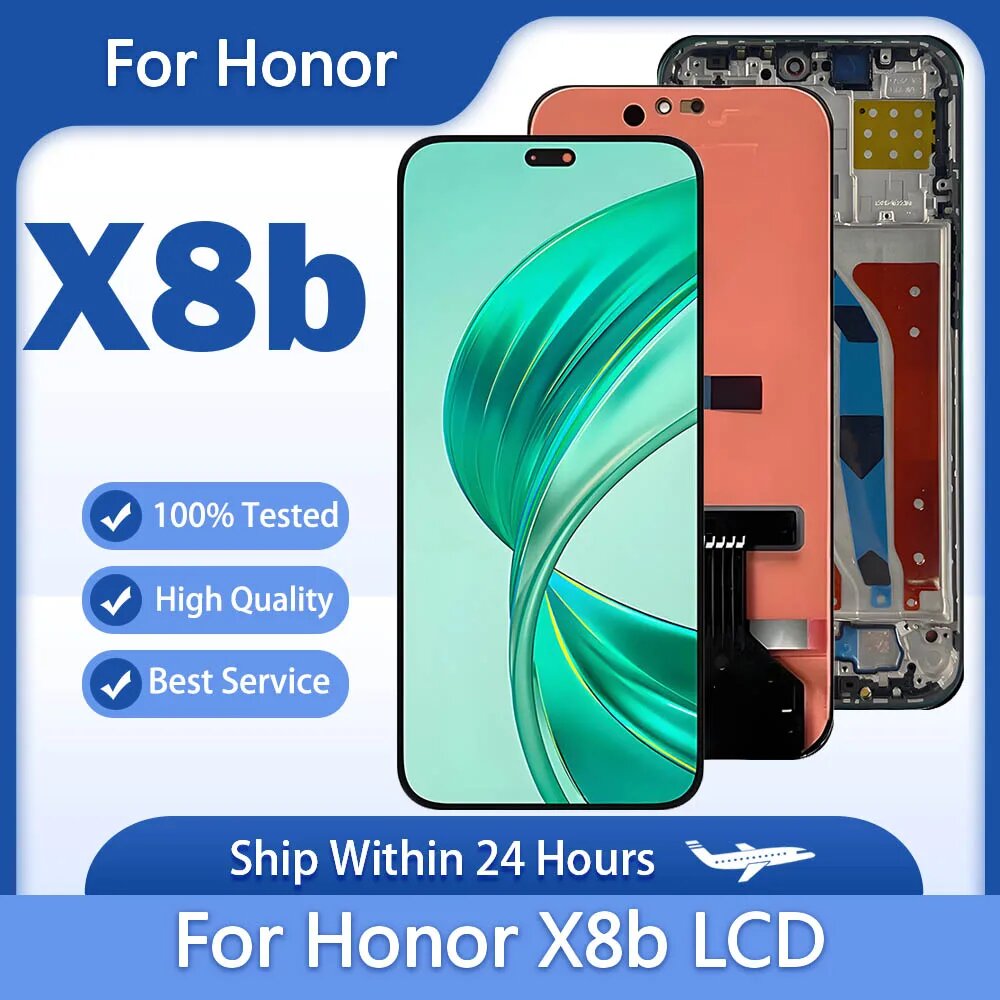 6,7-дюймовый AMOLED-дисплей для Honor X8B, сенсорный экран, дигитайзер, замена LCD-модуля для Honor X8B LLY-LX1 LLY-LX2 LLY-LX3