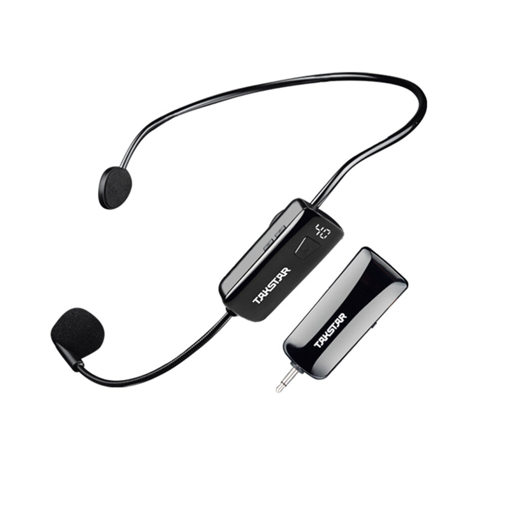 TAKSTAR HM-200W беспроводной наушной микрофон с дисплеем, заряжаемый UHF, профессиональный набор беспроводного микрофона и приемника для динамика, усилителя голоса, обучения, тренингов, материал ABS, частотный диапазон 60Hz-16KHz, 630MHz-890MHz,