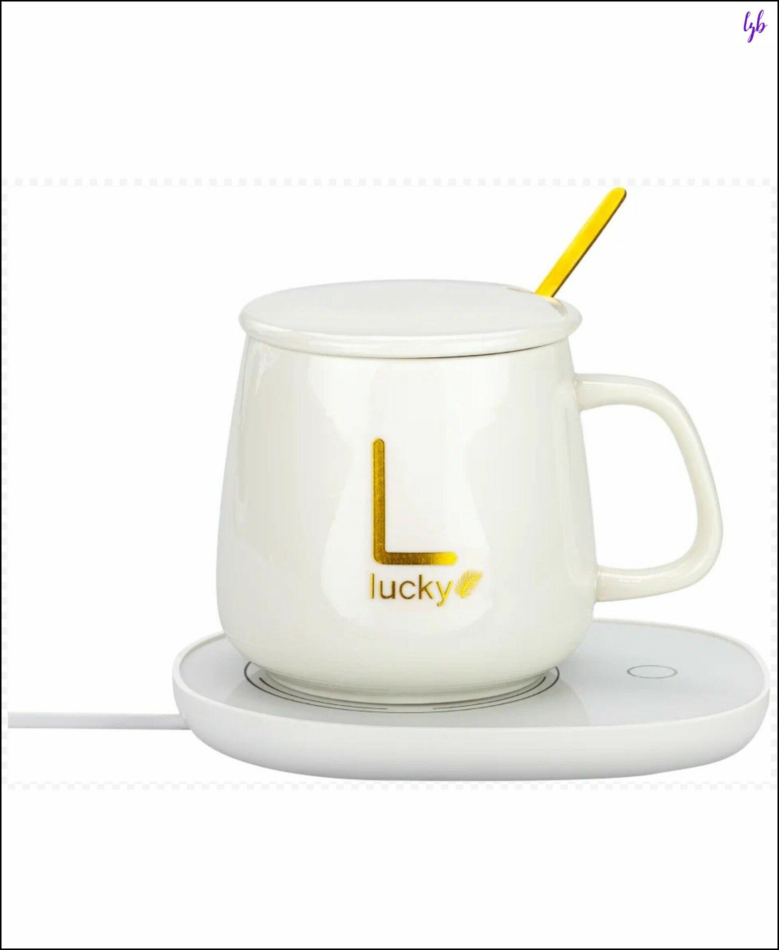 Умная кружка-подогреватель, керамика/стекло, автоподогрев до 55°C