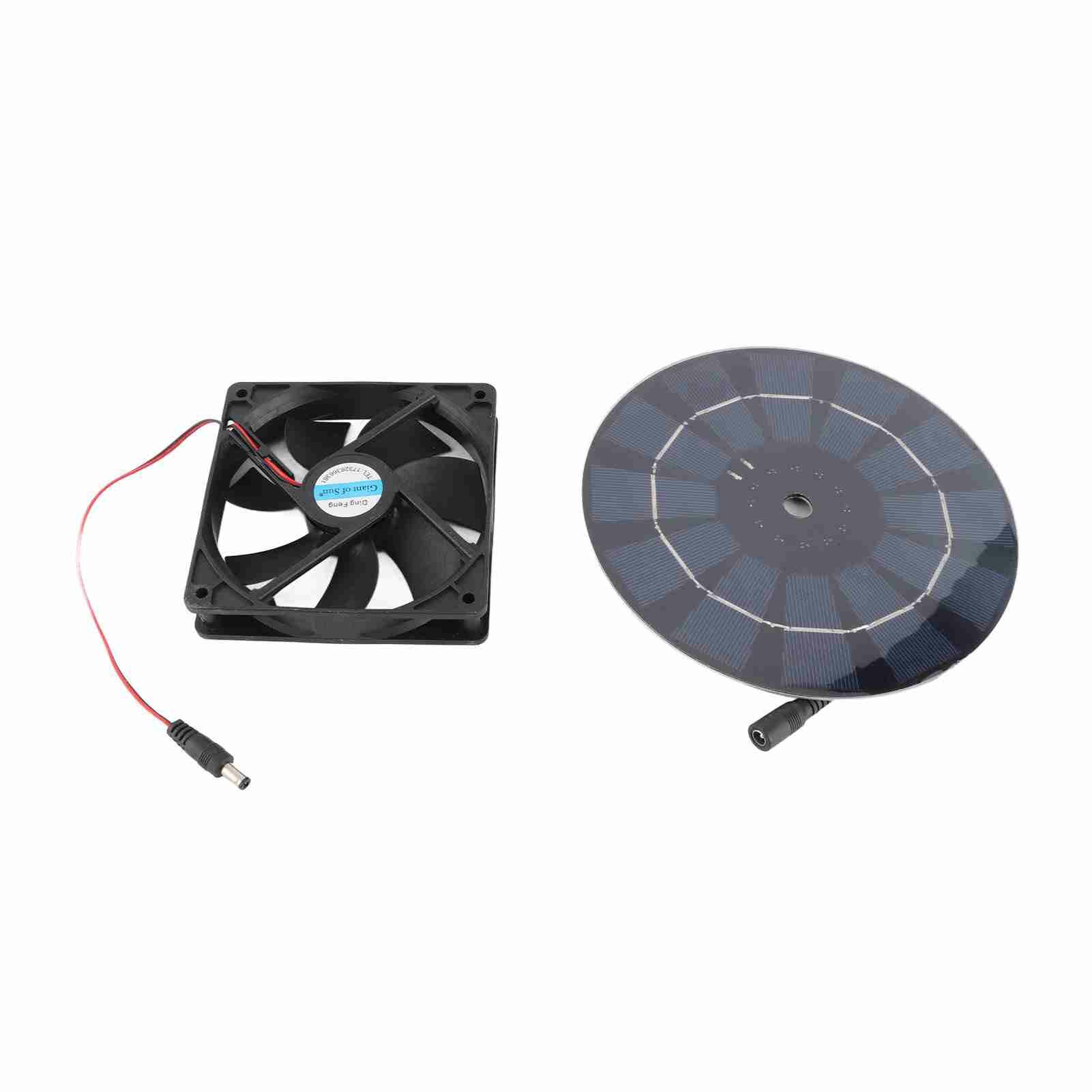 3W Solar Panel Fan Low Noise Energy Saving Mini Exhaust for Chicken Coop Greenhouse