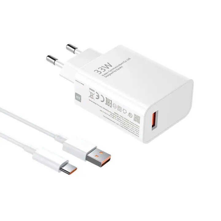 Оригинальное зарядное устройство Xiaomi 120 Вт, 67 Вт, 33 Вт, зарядное 33W add 6A data line