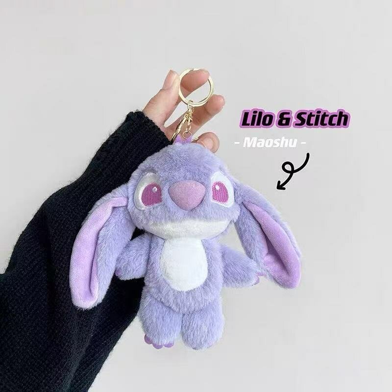 Disney Kawaii Stitch плюшевый брелок-игрушка милая кукла Лило и Стич ангел плюшевые милые мягкие сумки кулон подарок на день рождения для девочек, Розовый