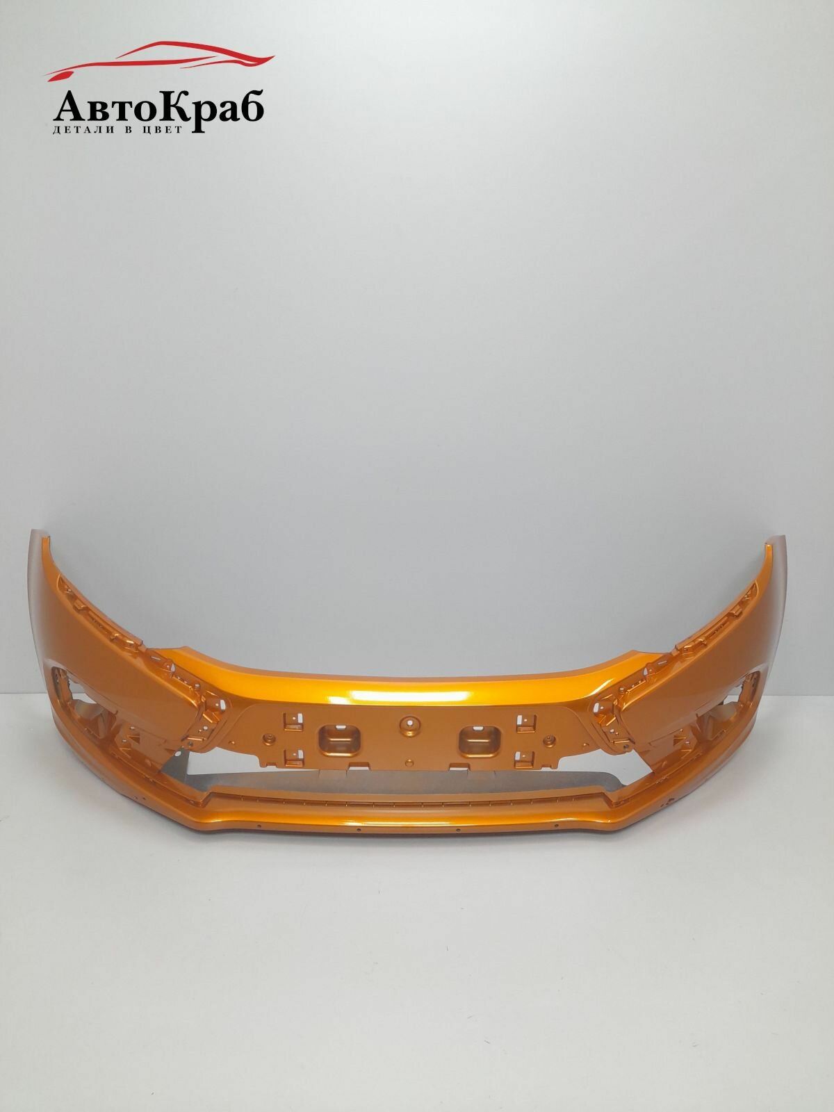 Бампер передний в цвет для Лада Гранта Кросс 2018 - 2025 г. 134 - аурум, оранжевый