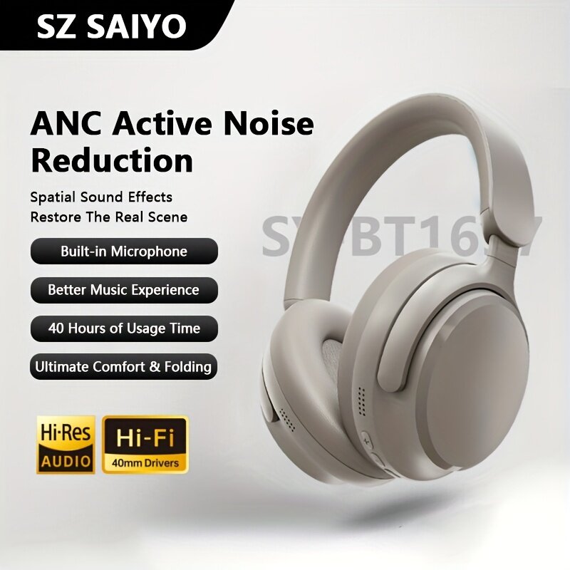 Retro Over-Ear Wireless Headphones, Classic Style, 26th New Model Earbuds, High Quality & Sound Clarity for an Enhanced Listening Experience