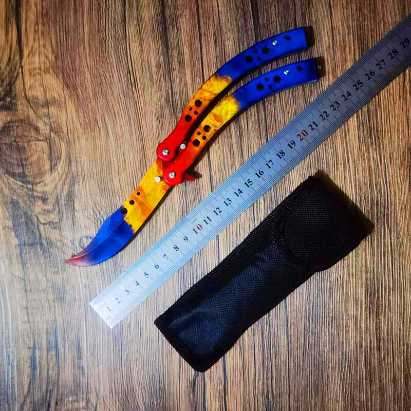 Модель фигурки CSGO, бабочка-нож, бабочка-расческа, ручной метательный нож, тренировочный инструмент, игровое периферийное устройство, не заточенный