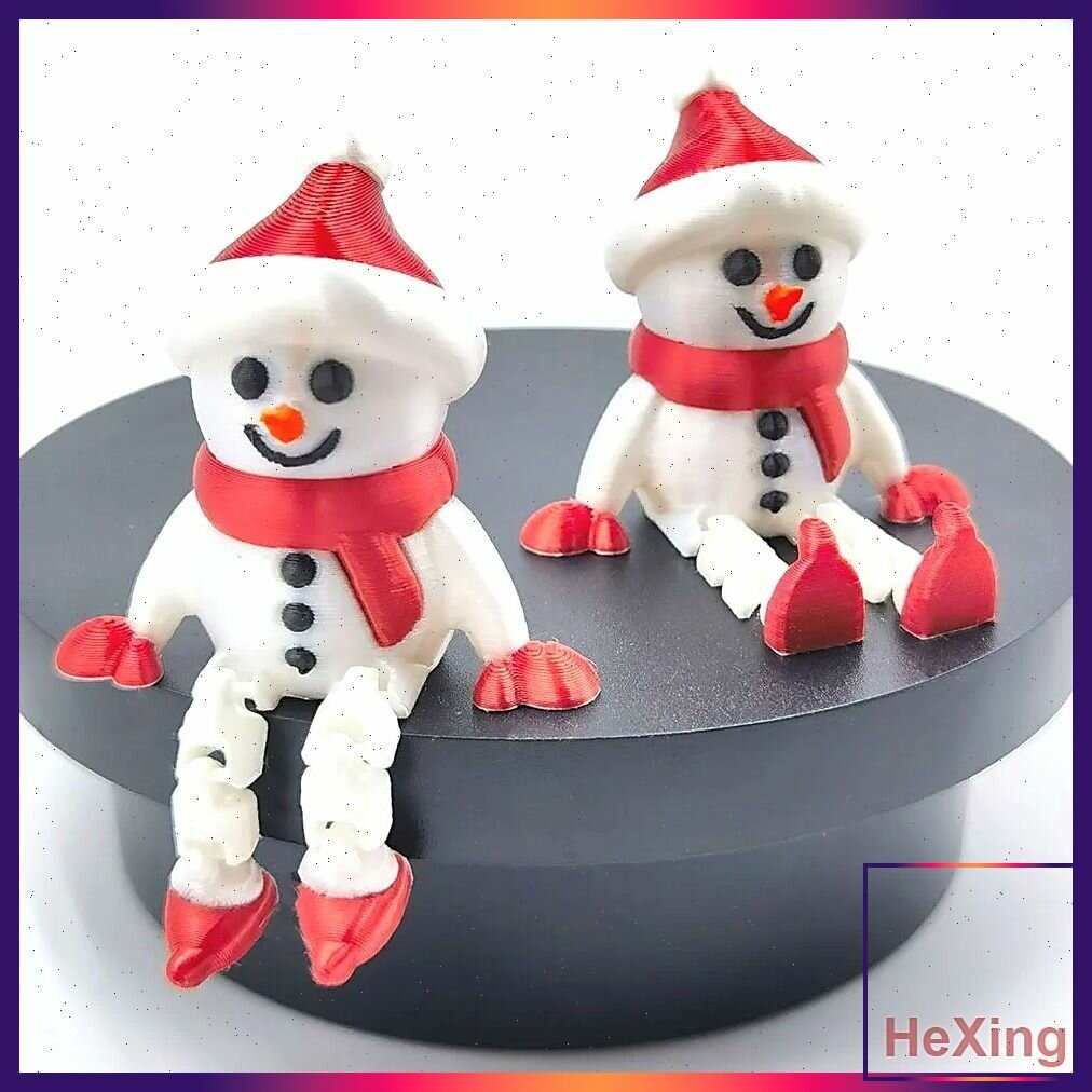 Снеговик с подвижными ножками, новогоднее украшение, 5*5 cm
