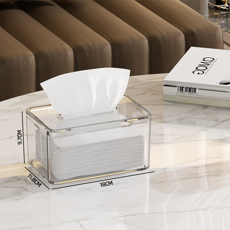 Настольная коробка для салфеток, скандинавский стиль, простая, прозрачная, для дома, гостиной, коробка для салфеток, хранение салфеток для ресторана