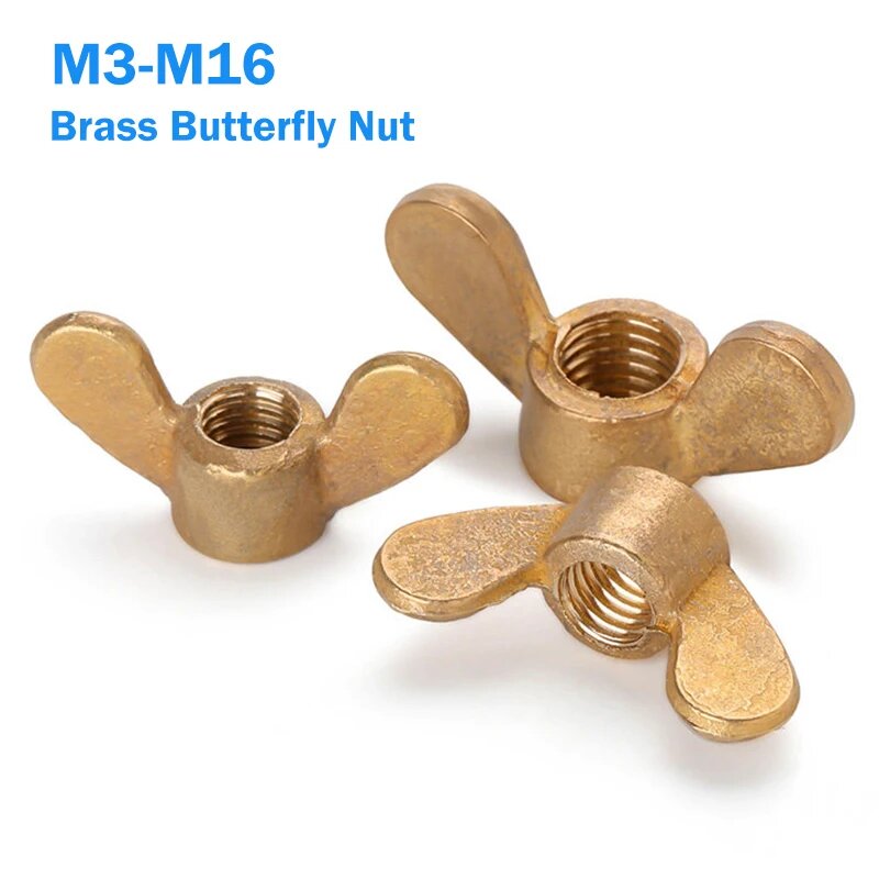Латунные барашковые гайки M3-M16 медные M6-5pcs