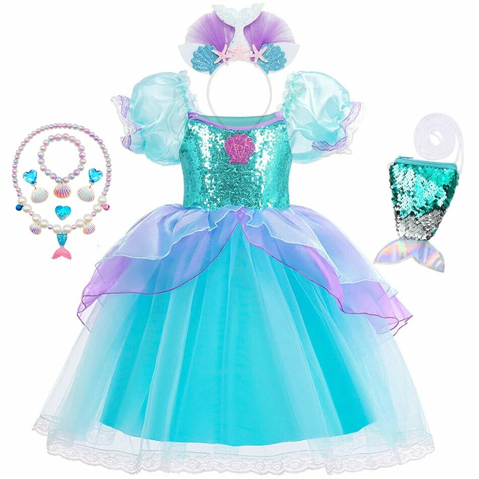 Детское платье Русалочка Ариэль оllobebe 7-8Y Tag-140, Sets 08