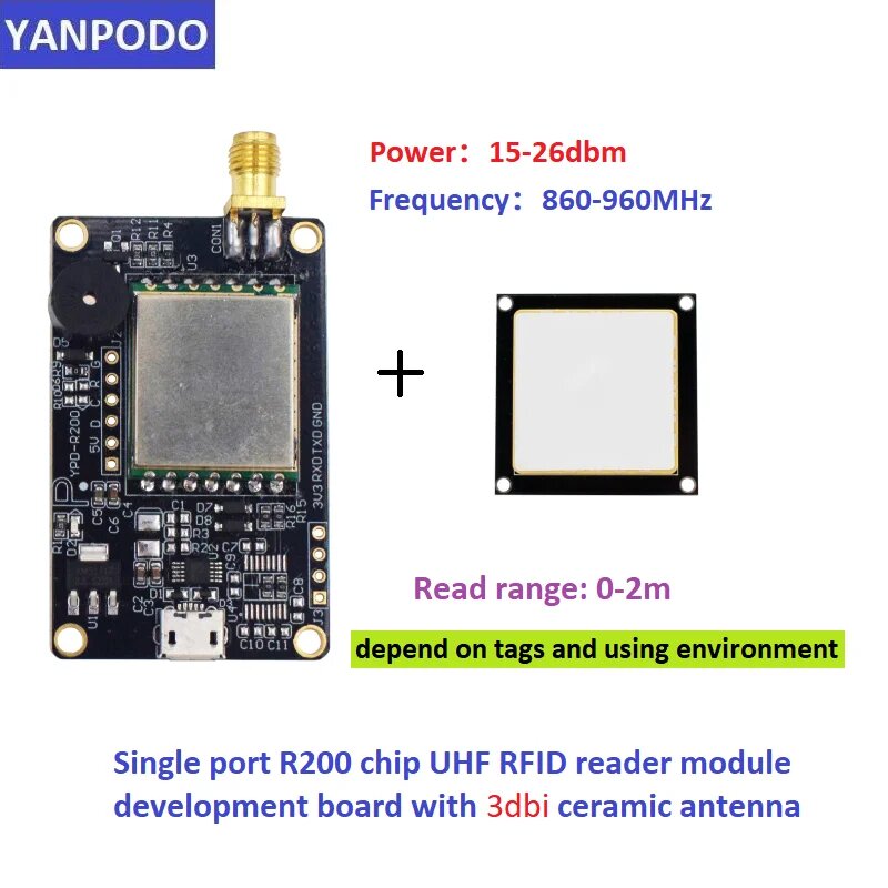 UHF RFID R200 модуль 860-960MHz 15-26dBm 3dbi