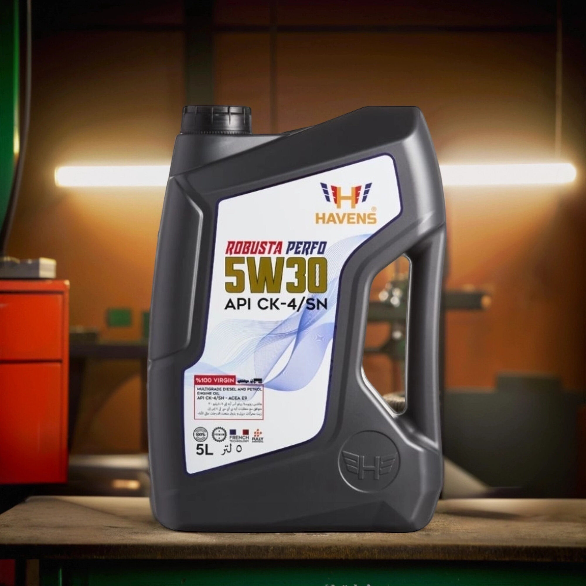 Масло моторное HAVENS Robusta Petro CK-4/SN/CJ 5W30, 5 литров Robusta Petro CK-4/SN/CJ-4 5л HRP5W30CK45