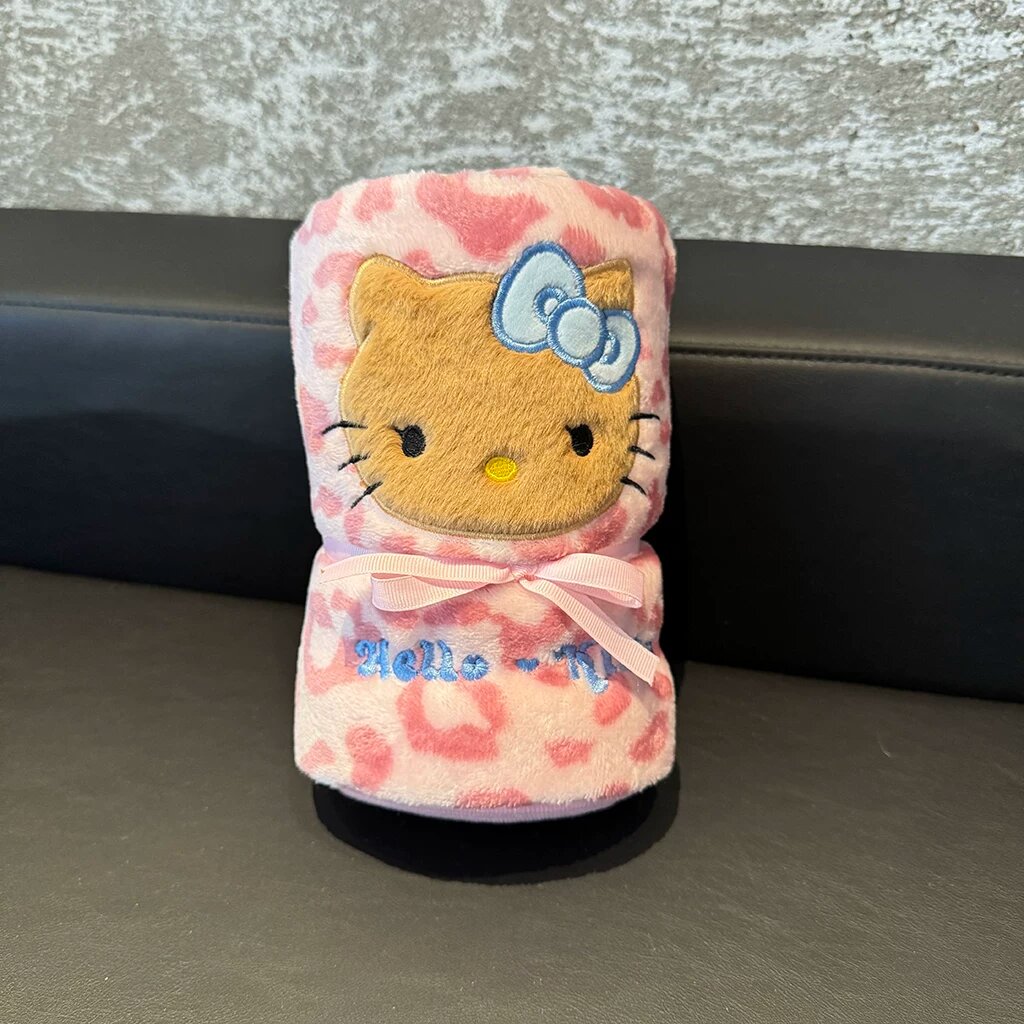 Милое одеяло с леопардовым принтом Kt Cat, одеяло для офиса, для сна, для кондиционирования воздуха, портативное