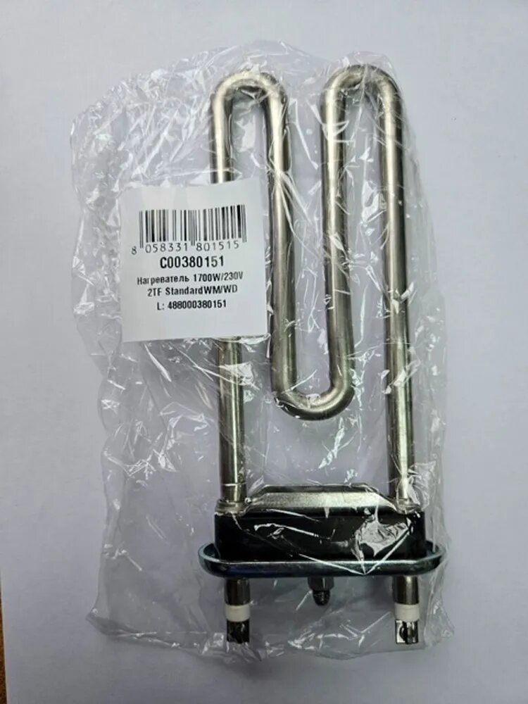 Нагреватель для стиральной машины Indesit, Hotpoint Ariston, 1700w C00380151