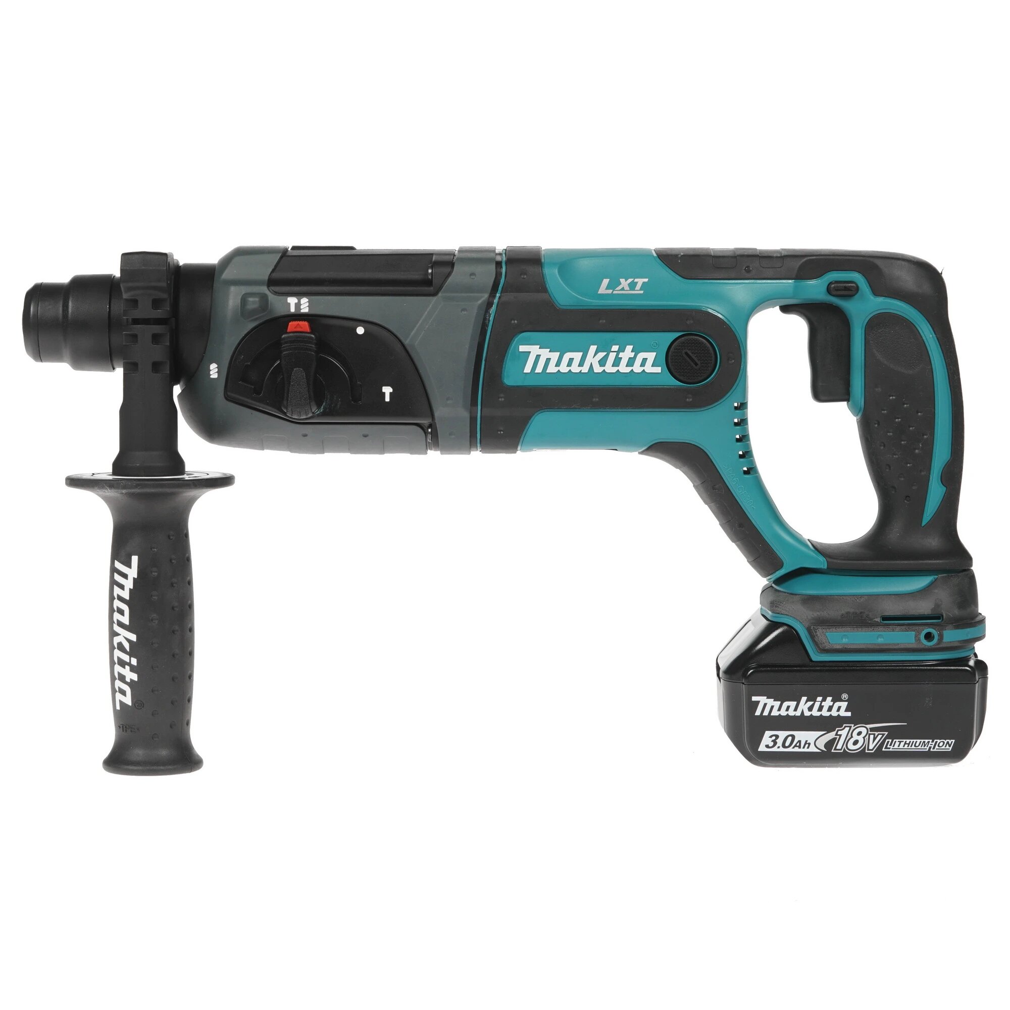 Перфоратор аккумуляторный Makita DHR241RFE, 18 В, 3.0Ач х 2, кейс, 3 режима работы, реверс, тормоз двигателя