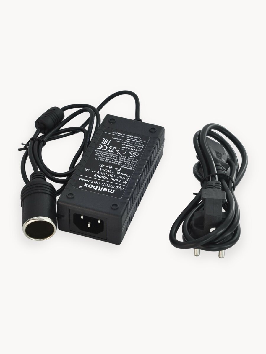Блок питания 12V 5A с гнездом прикуривателя для автомобильных устройств не более 60W