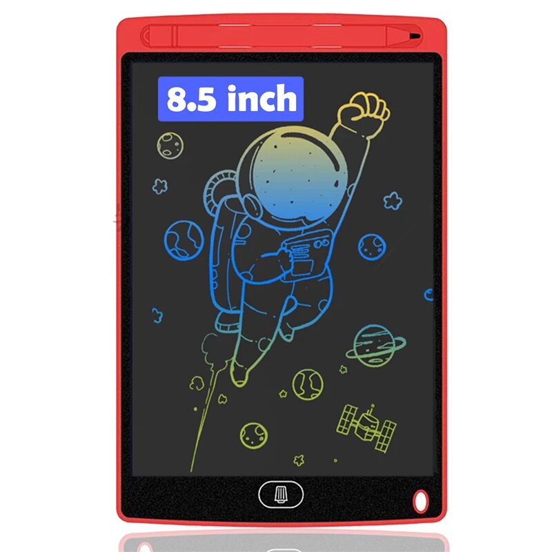 Электронный планшет для рисования 8,5 дюймов Красный, Red-8.5-Color