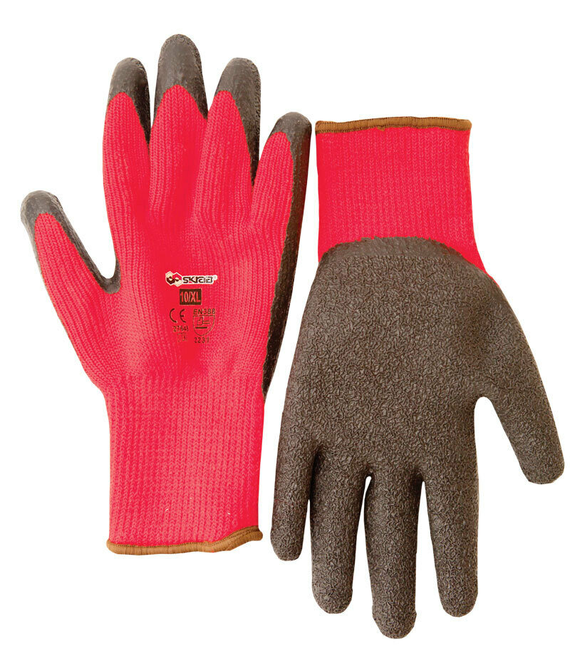 Перчатки защитные с латексным покрытием 10/XL ( 1 пара ) SKRAB 27648