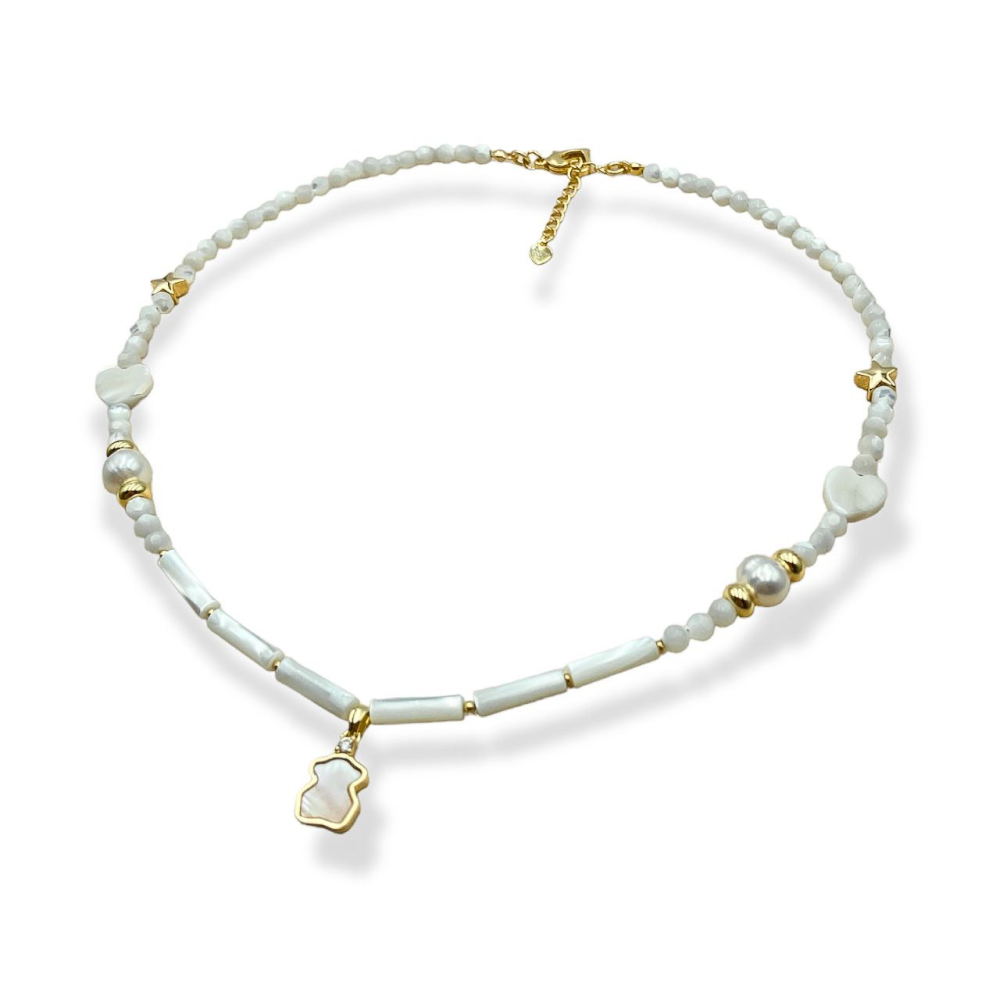 Чокер, перламутр, жемчуг пресноводный культивированный