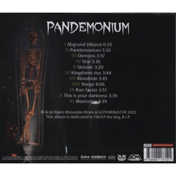 Компакт-диск Gothminister — Pandemonium (RU)(CD) — фото 1
