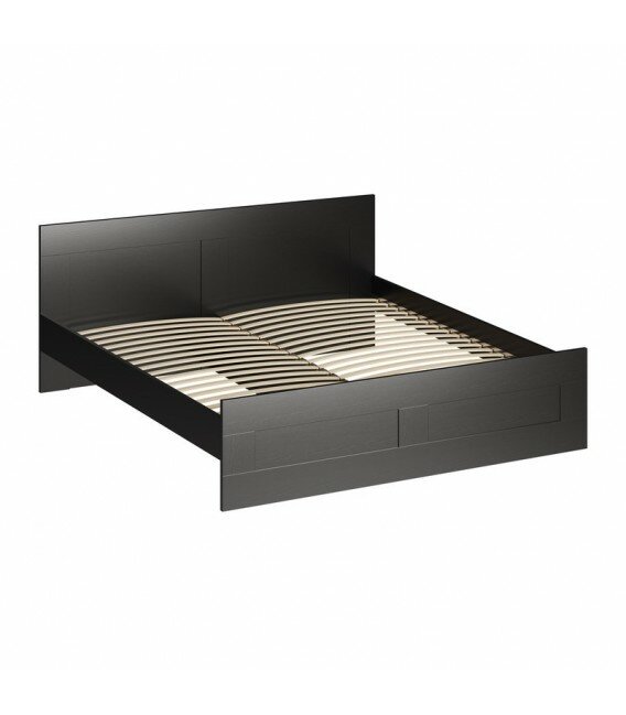 Кровать сириус двухспальная с ортопедическим основанием 180х200, ДСП, цвет Дуб Венге 2.02.04.210.5