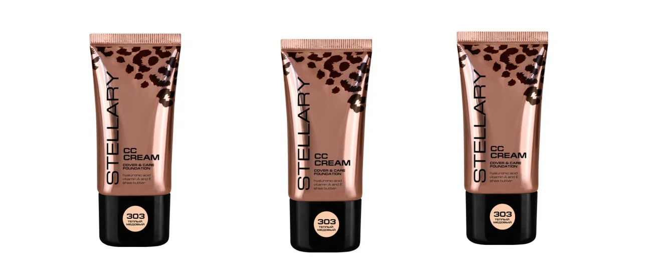СС-крем для лица Stellary CC-Cream Hyaluronic Acid Vitamin A and E т.303 25 мл 3 шт
