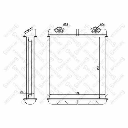 Радиатор печки Stellox 1035085SX для Renault Espace IV, Laguna II