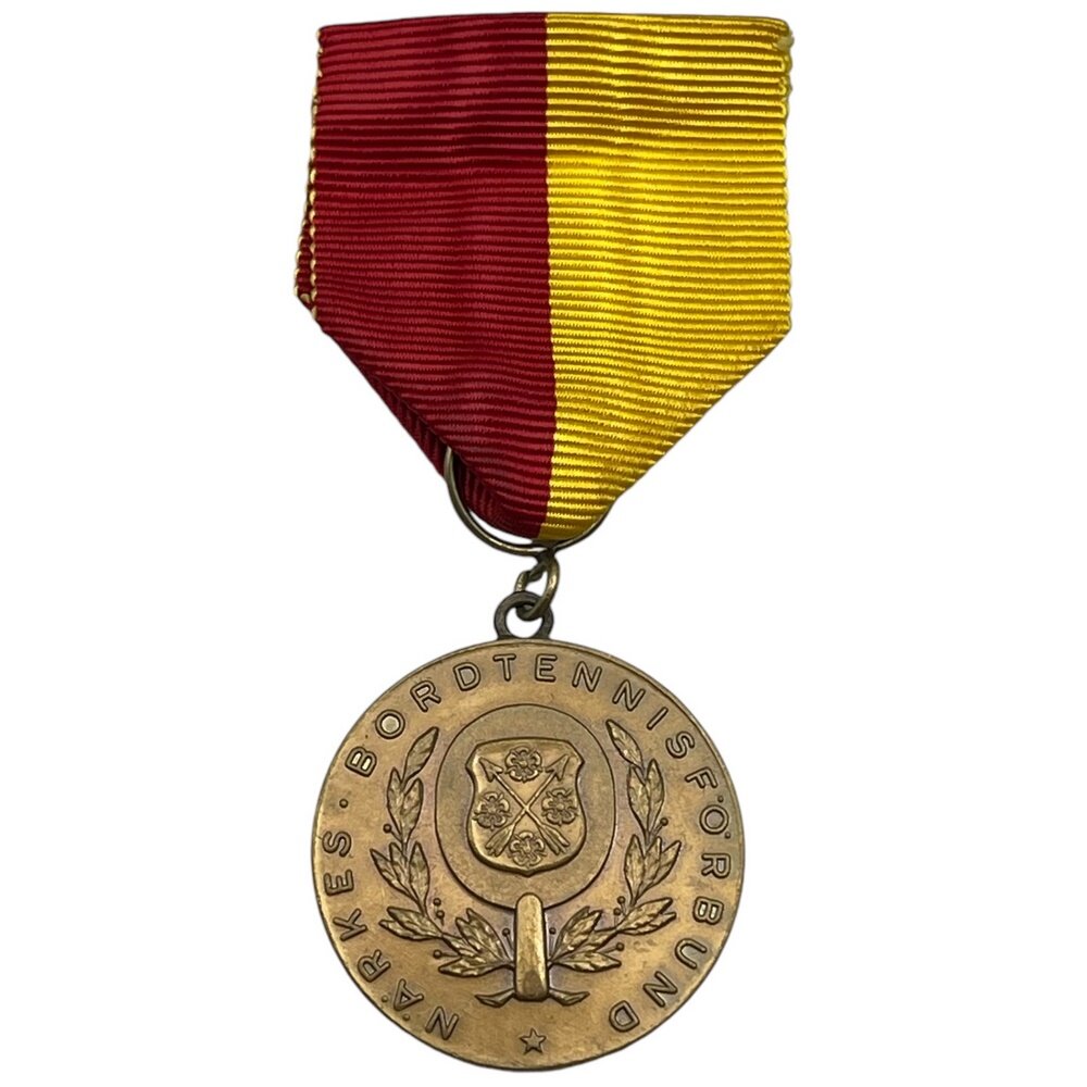 Швеция, медаль "Ассоциация настольного тенниса Няркес. Чемпионат округа" бронзовая степень 1968 г