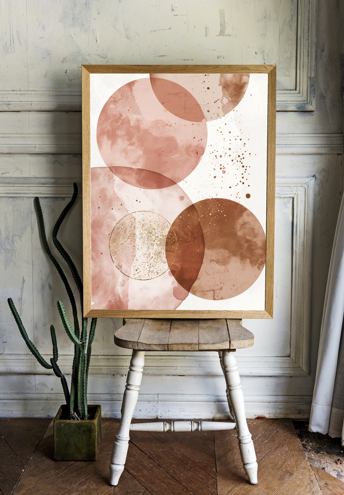 Постер "Абстрактные круги гармонии" 40x50 см в подарочном тубусе