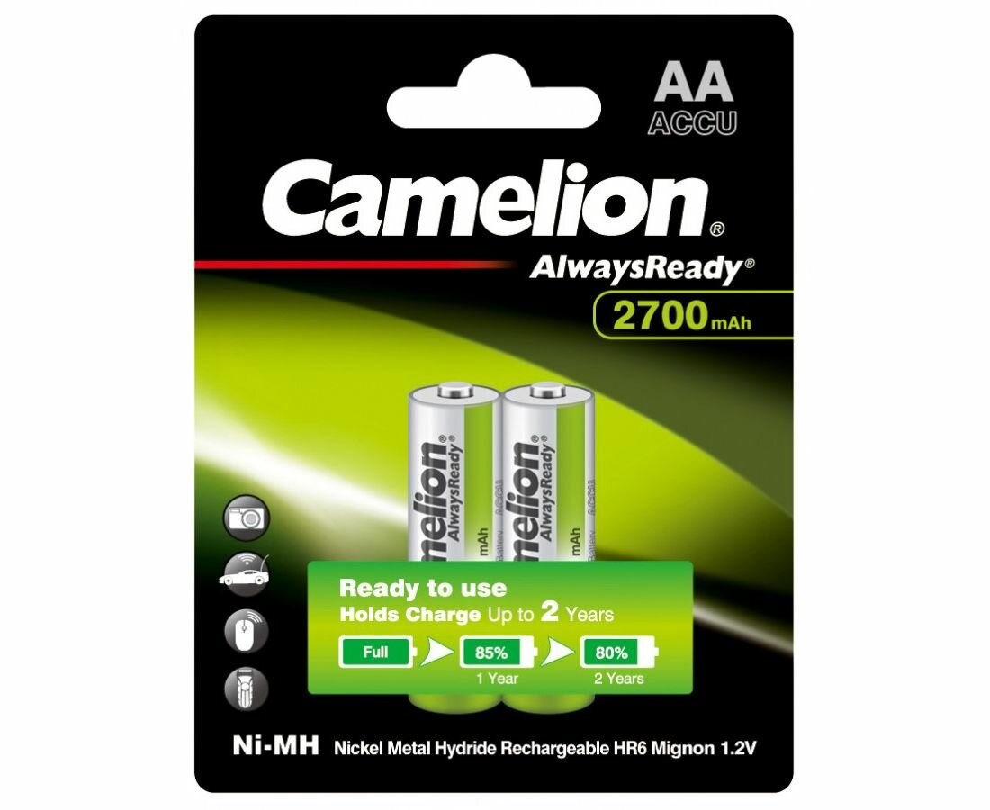 Аккумулятор Camelion R6 2700mAh Ni-MH Always Ready BL2