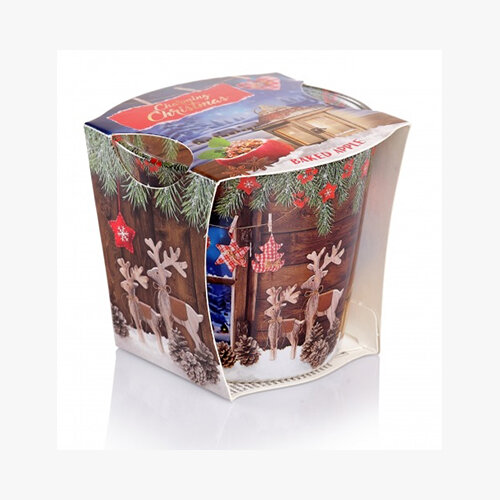 BARTEK Свеча в стакане 9x8 см 115 г Очарование Рождества - рождественская свеча