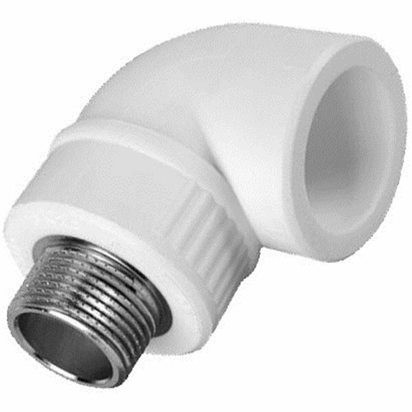 Уголок комбинированный Tebo TR-TB 20х1/2" с наружной резьбой, белый