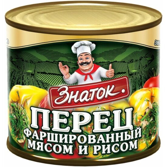 Перцы Консервы Знаток знаток фаршированые мясом и рисом 540г