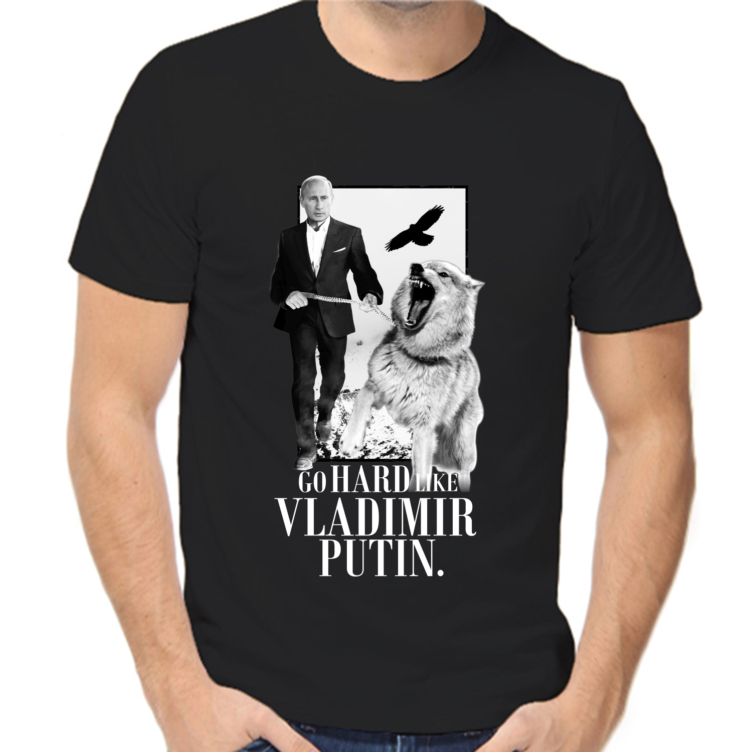 Футболка с Путиным go hard like