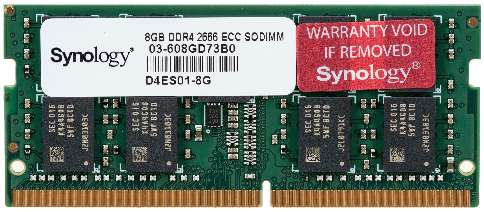 Synology D4ES01-8G Модуль памяти DDR4, 8GB, для RS1221RP+, RS1221+, DS1821+, DS1621xs+, DS1621+