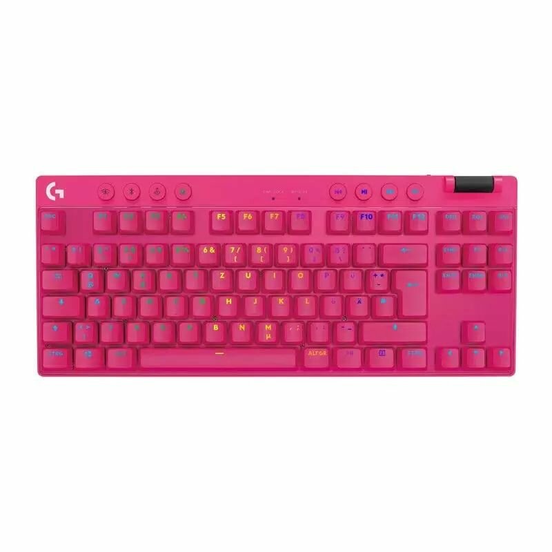 Игровая клавиатура Logitech G PRO X TKL GX Brown Taktile, розовый (920012159)